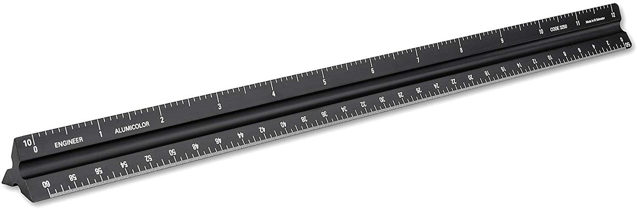 Alumicolor 12" Heavy Duty Engineering Ruler – Kara Company